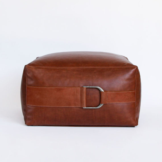 Talabartero Leather PoufSolid - l'aviva