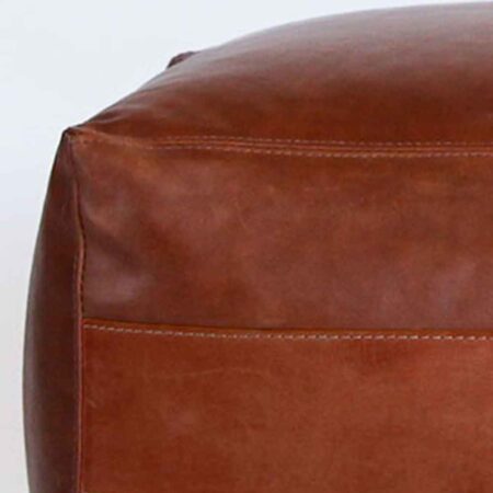 Talabartero Leather PoufSolid - l'aviva